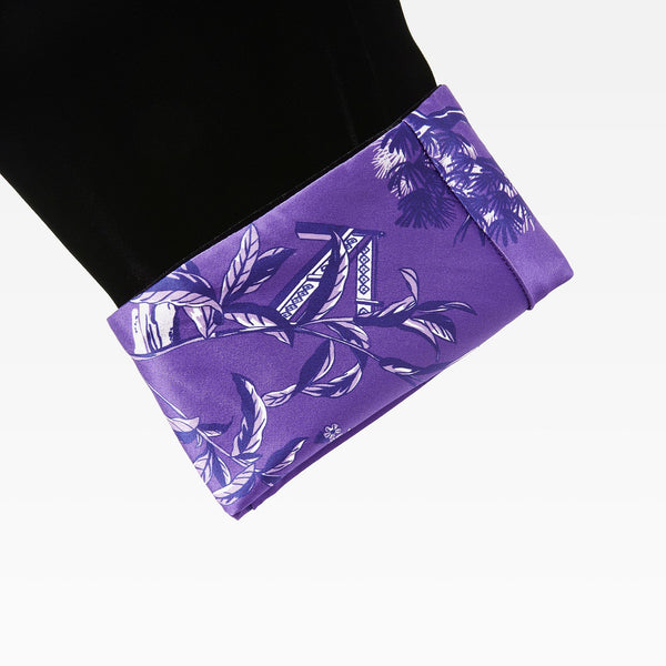 Winding Stream Party Velvet Tang Jacket Black – Banaras Bhang